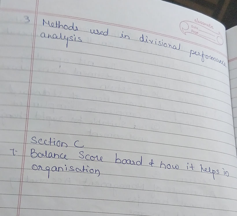 3. Methods used in divisional performance | StudyX