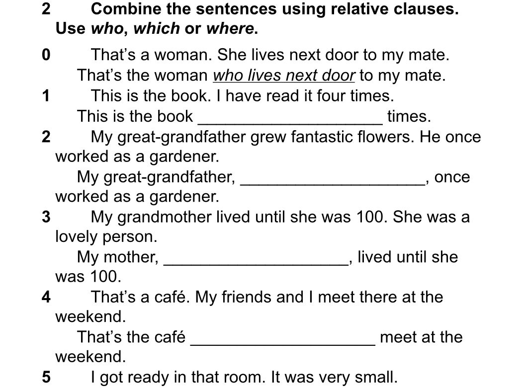 Combine the sentences using relative | StudyX