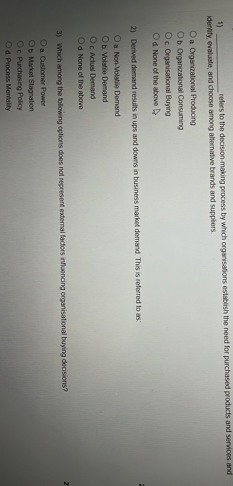 1) refers to the decision-making process by | StudyX