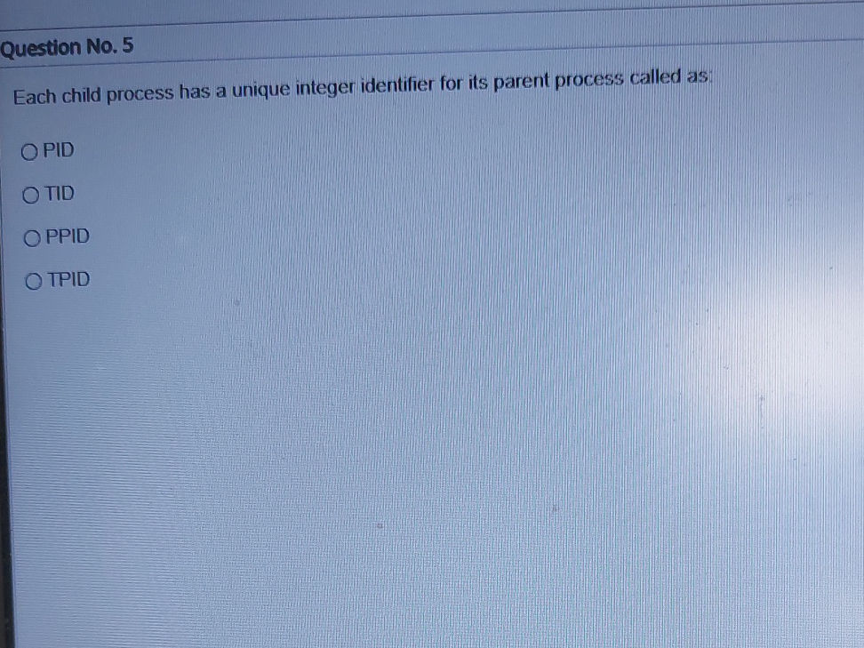 Each child process has a unique integer | StudyX