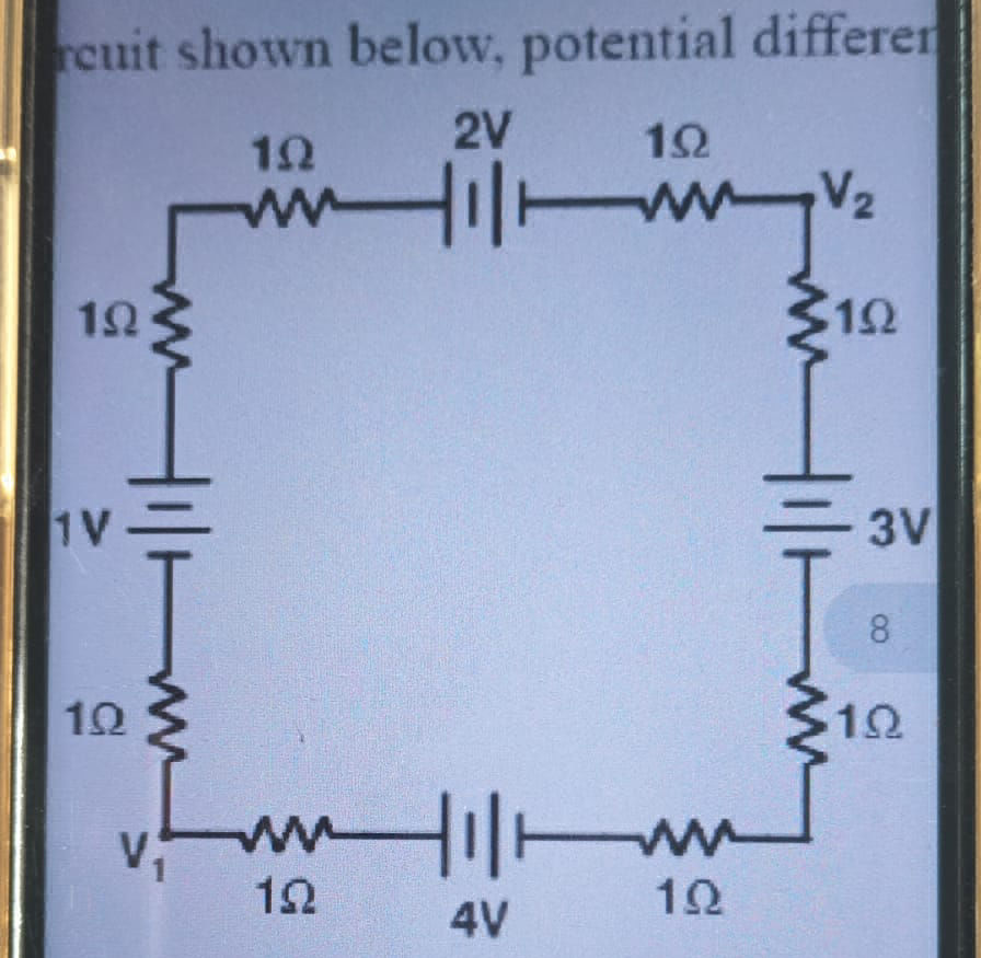 circuit shown below, potential differen | StudyX