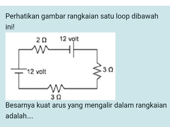 Perhatikan gambar rangkaian satu loop | StudyX