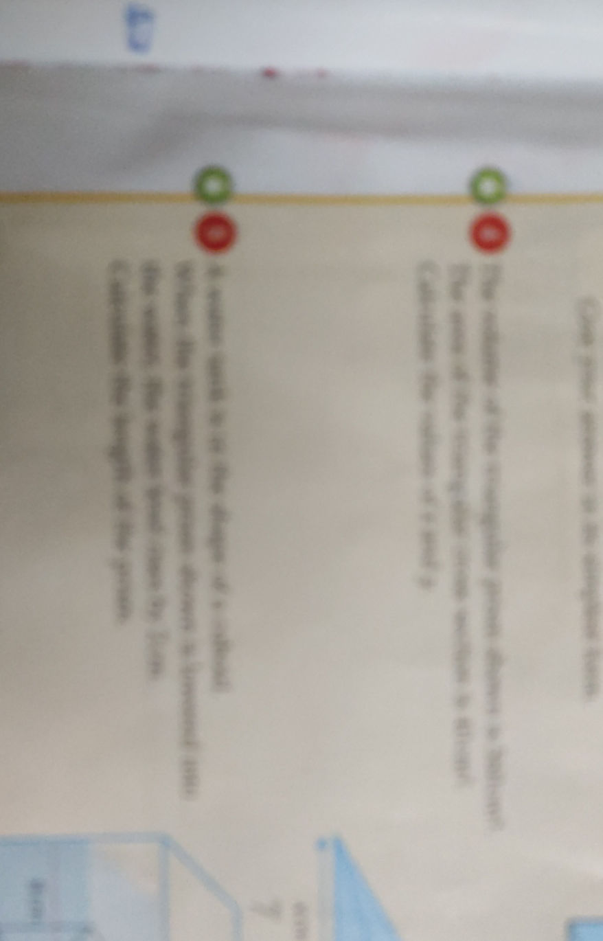 A water tank is in the shape of a cuboid. | StudyX