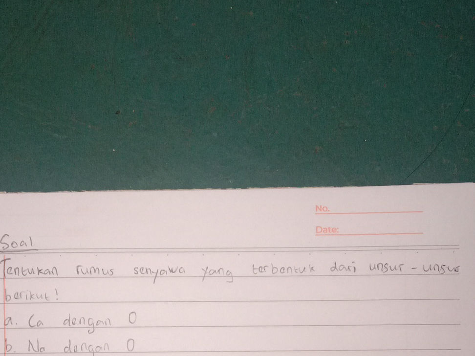 Soal Tentukan rumus senyawa yang terbentuk | StudyX