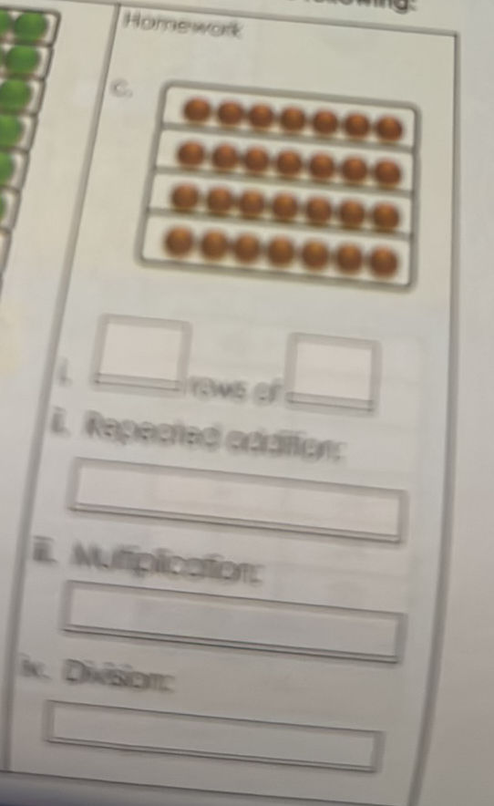 C. I. ____ rows of ____ II. Repeated | StudyX