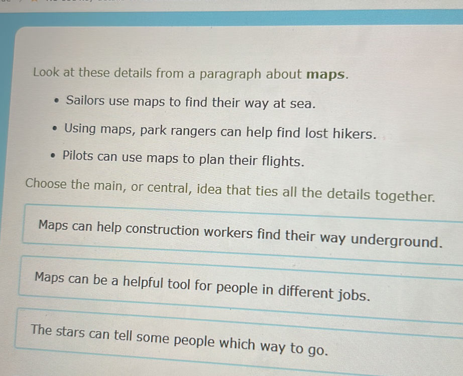 Look at these details from a paragraph about | StudyX