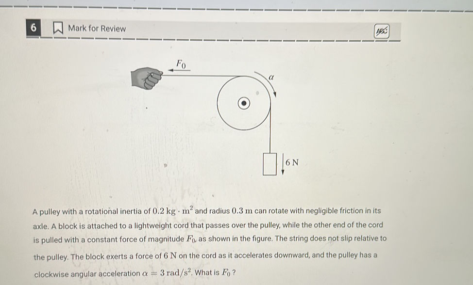A pulley with a rotational inertia of 0.2 kg | StudyX