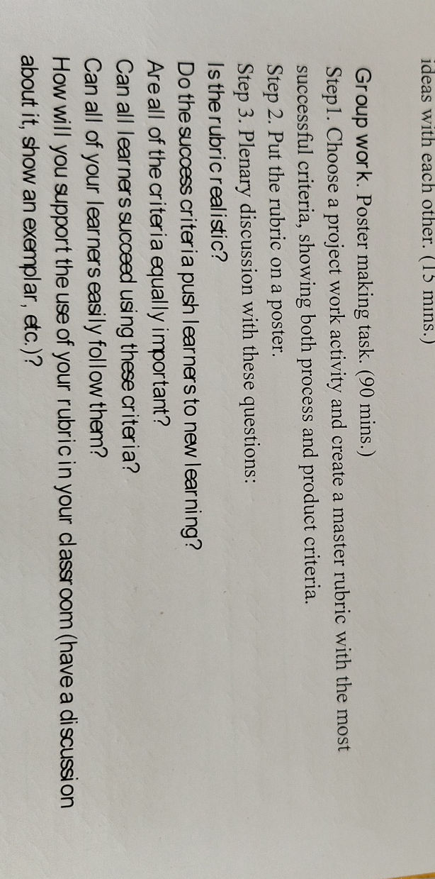 Group work. Poster making task. (90 mins.) | StudyX