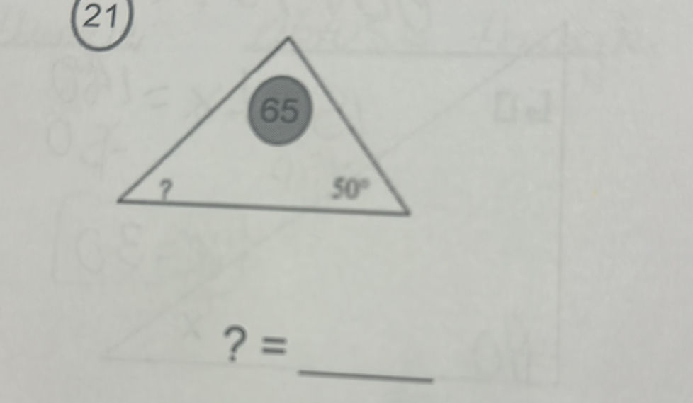 What is the value of the unknown angle in | StudyX