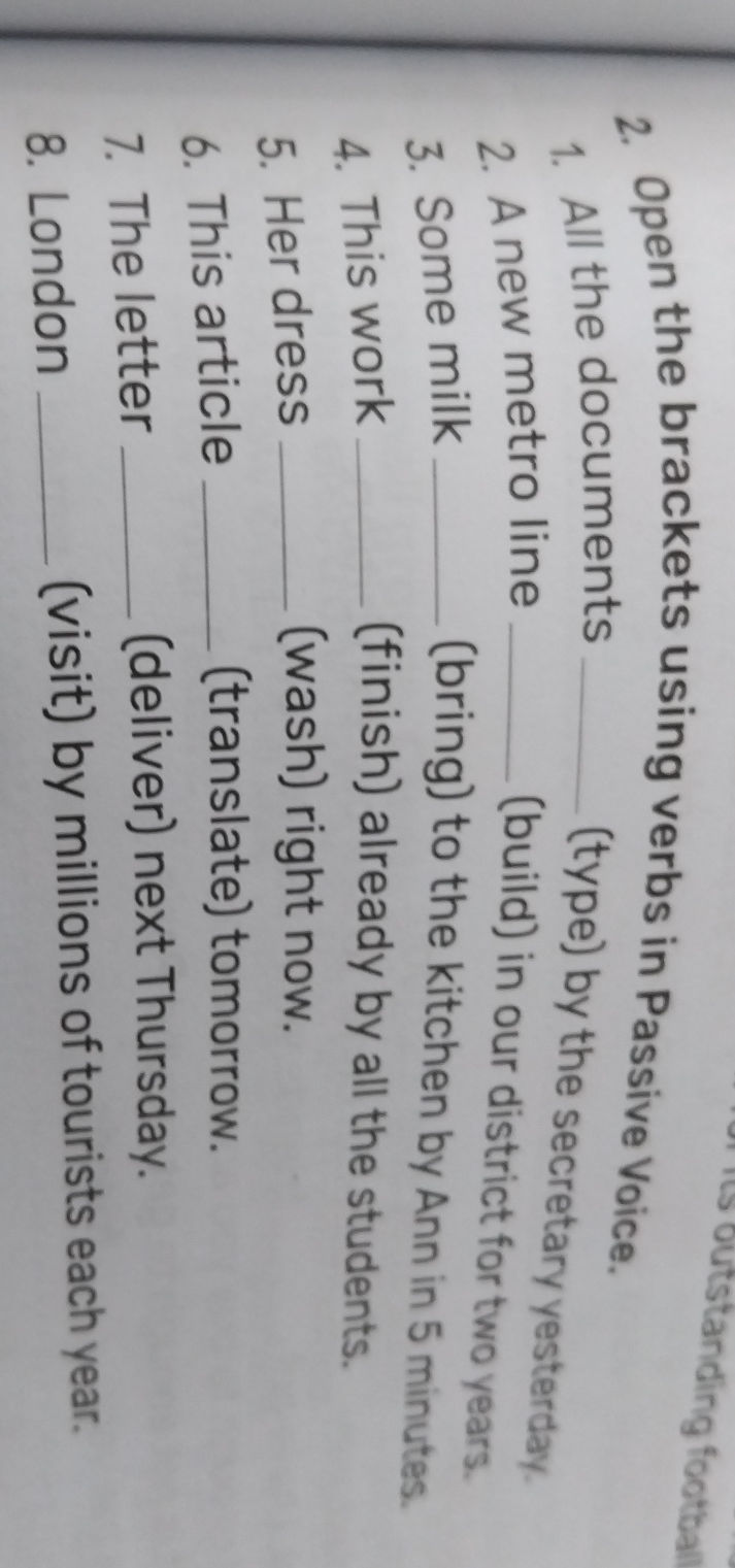 2. Open the brackets using verbs in Passive | StudyX
