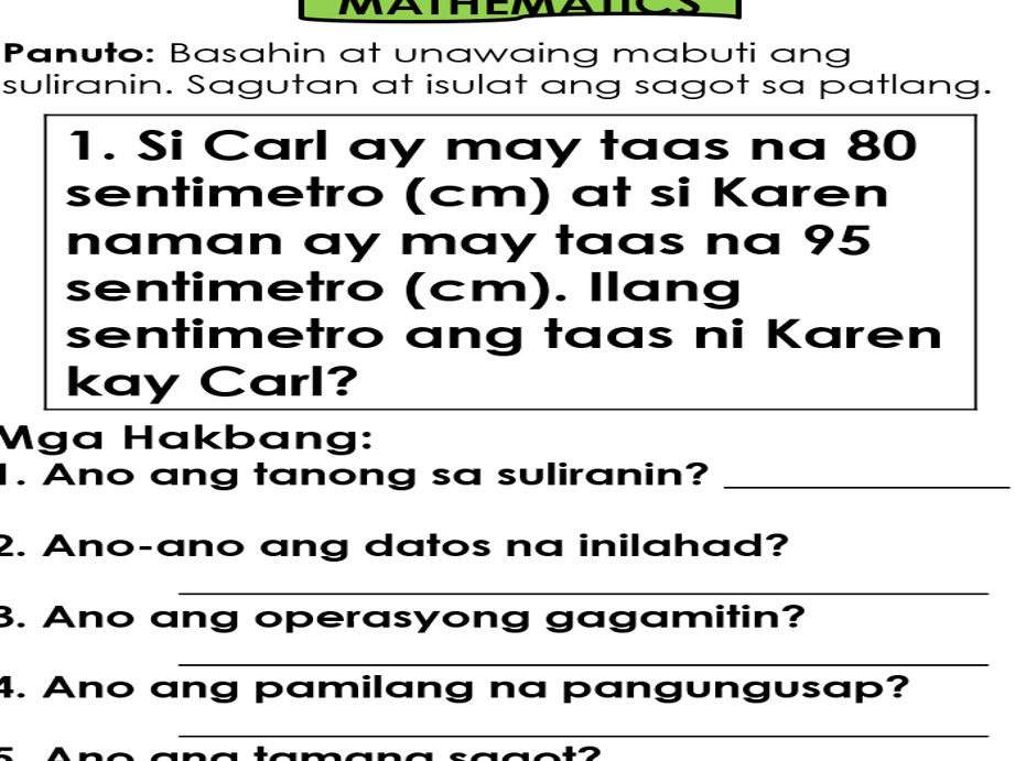 Panuto: Basahin at unawaing mabuti ang | StudyX