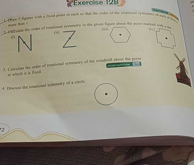 1. Draw 5 figures with a fixed point in each | StudyX