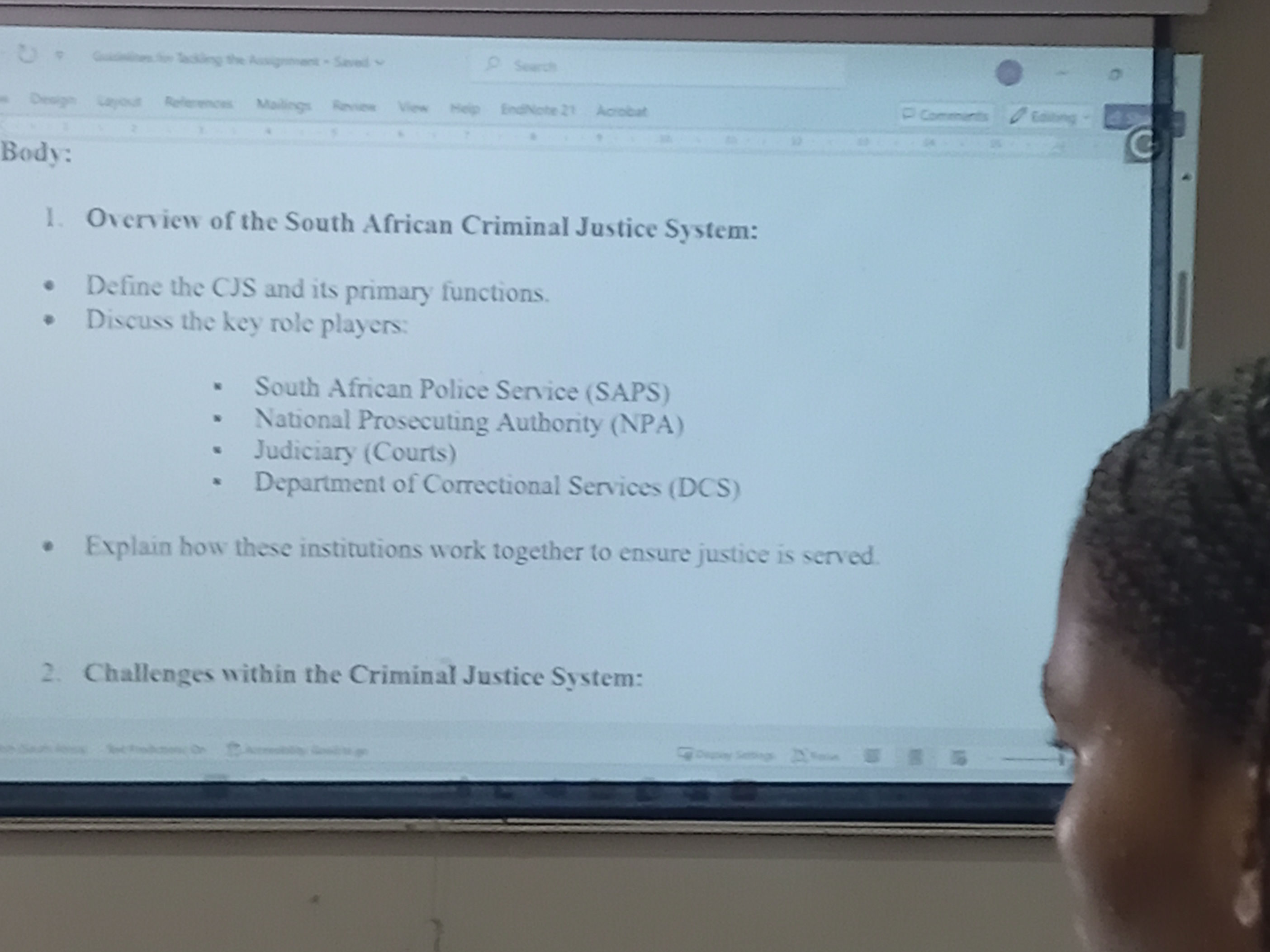 Overview of the South African Criminal