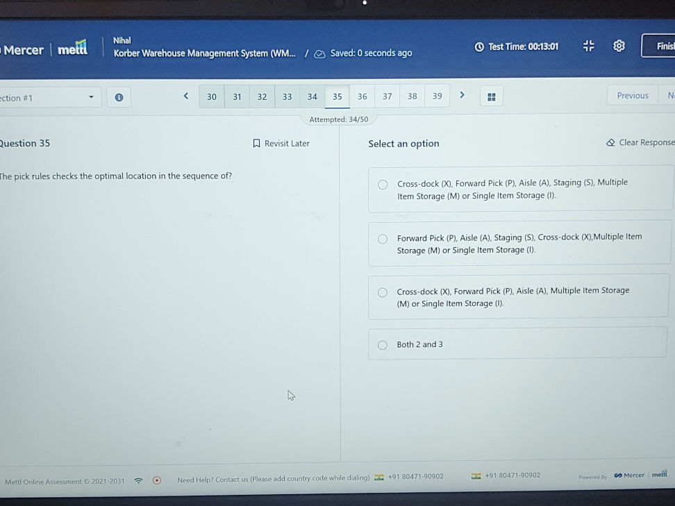 The pick rules checks the optimal location | StudyX