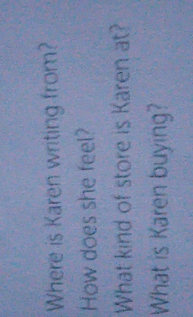 Where is Karen writing from? How does she | StudyX