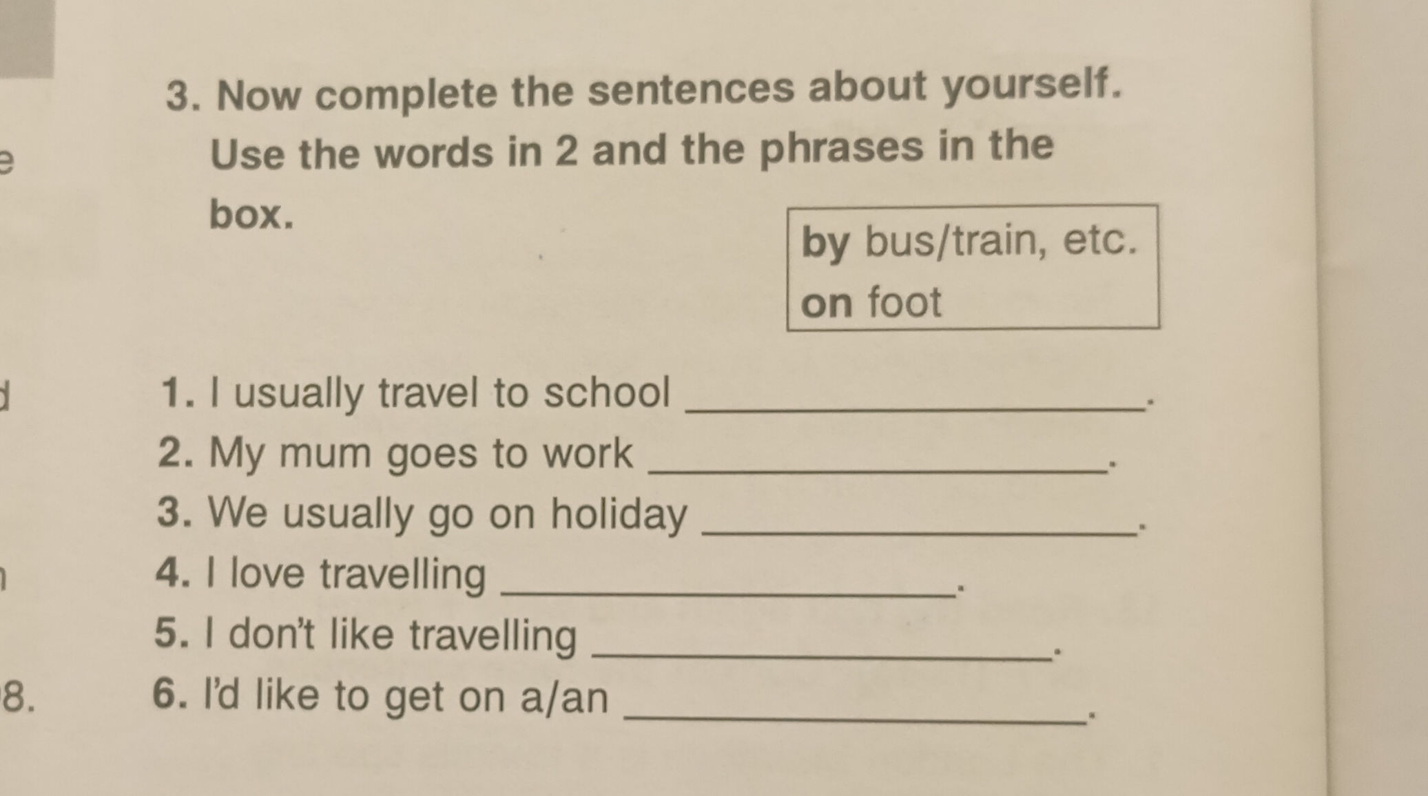 3. Now complete the sentences about | StudyX