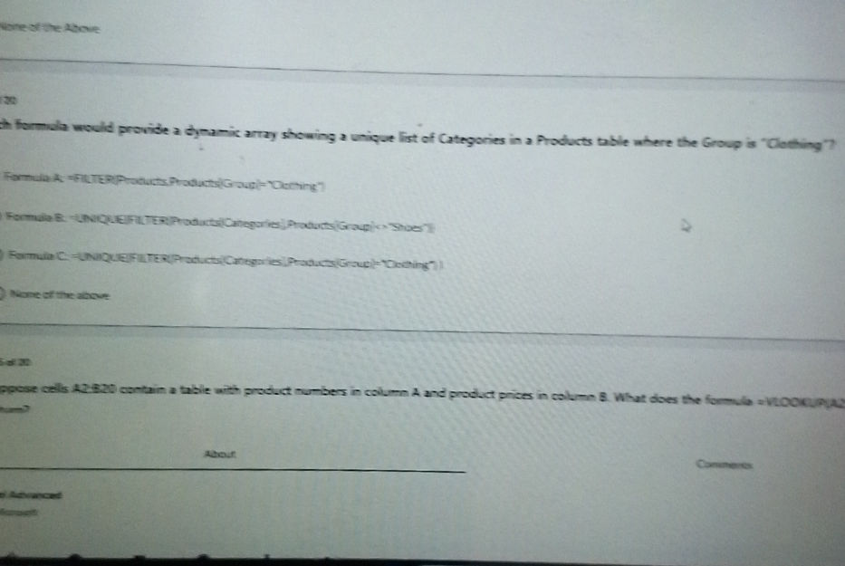 Which formula would provide a dynamic array | StudyX