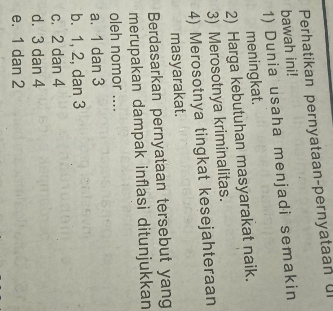 Perhatikan pernyataan-pernyataan di bawah | StudyX