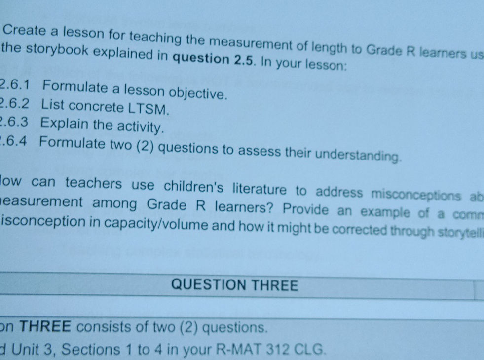 Create a lesson for teaching the measurement | StudyX