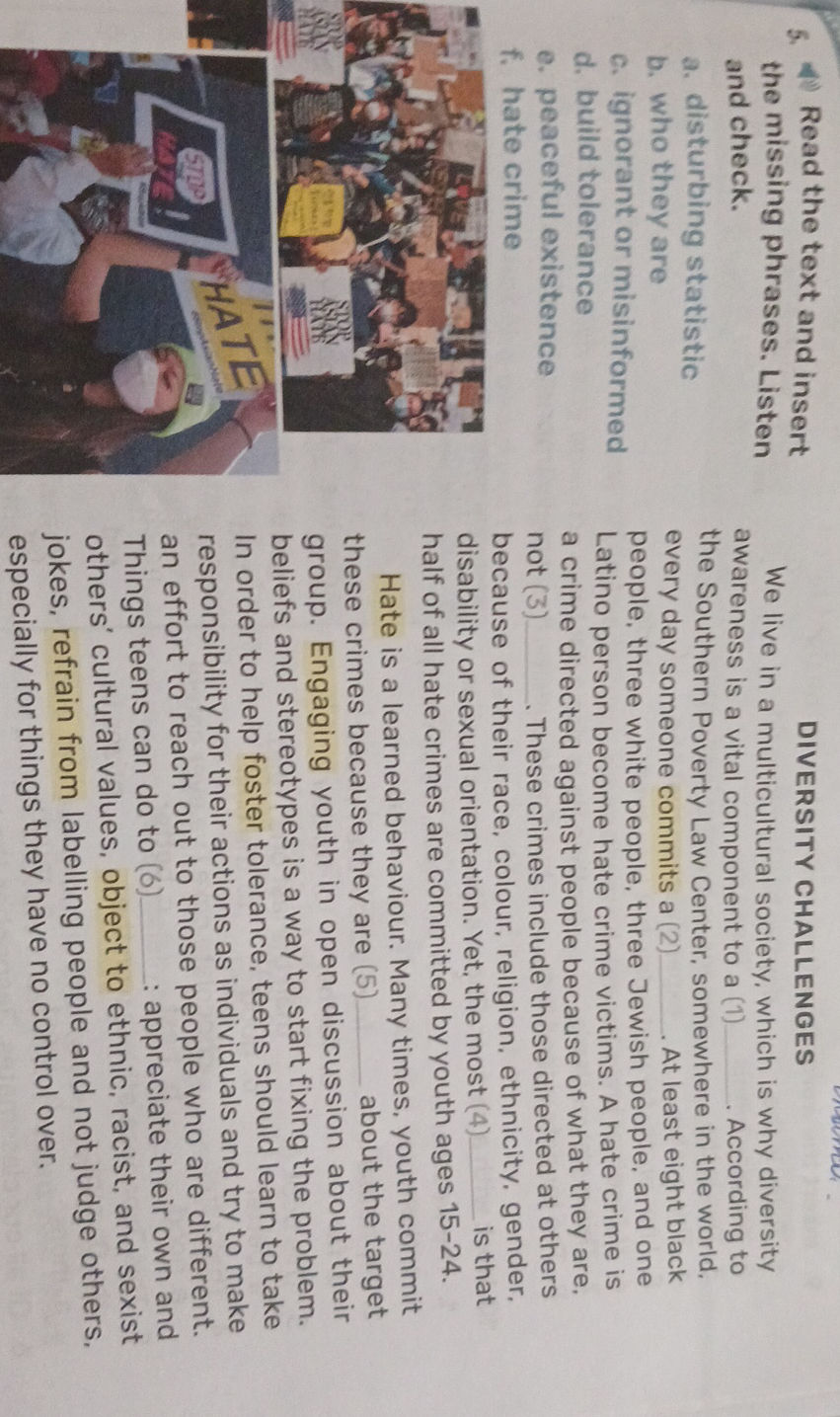 5. Read the text and insert the missing | StudyX