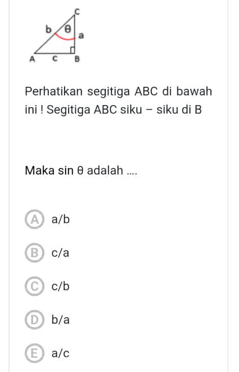Perhatikan segitiga ABC di bawah ini! | StudyX
