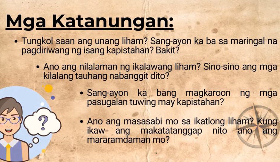 Tungkol saan ang unang liham? Sang-ayon ka | StudyX