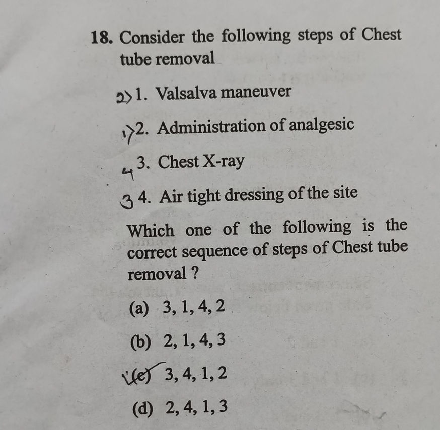 18. Consider the following steps of Chest | StudyX