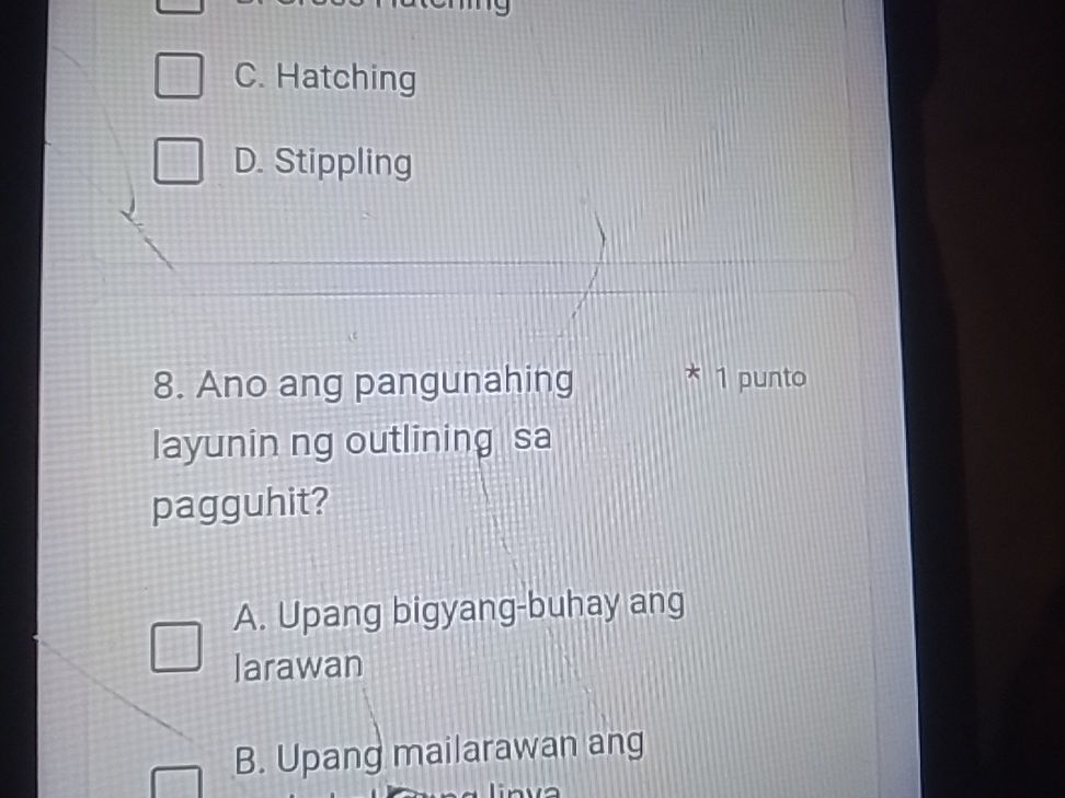 8. Ano ang pangunahing layunin ng outlining | StudyX