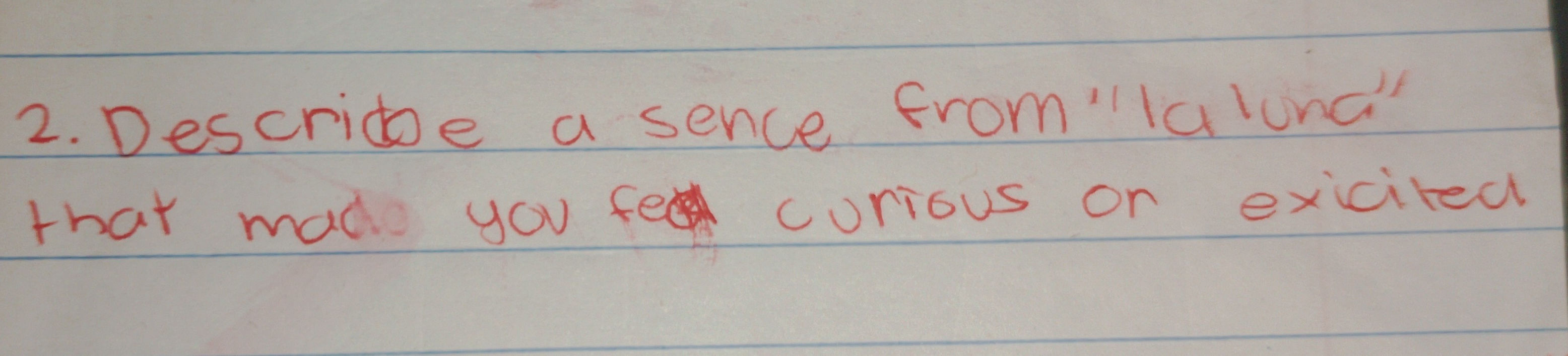 2. Describe a scene from "La La Land" that | StudyX