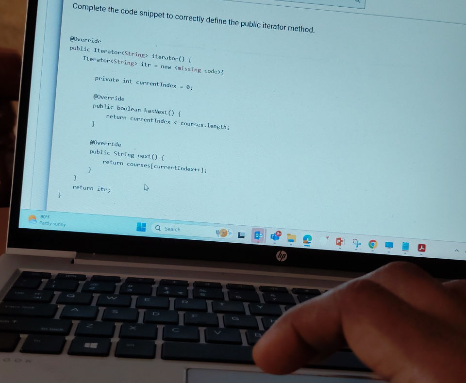 Complete the code snippet to correctly | StudyX