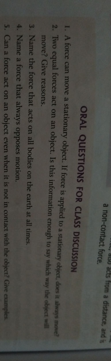 1. A force can move a stationary object. If | StudyX