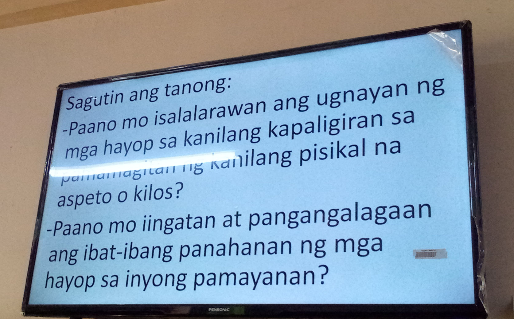 Sagutin ang tanong: -Paano mo isalalarawan | StudyX