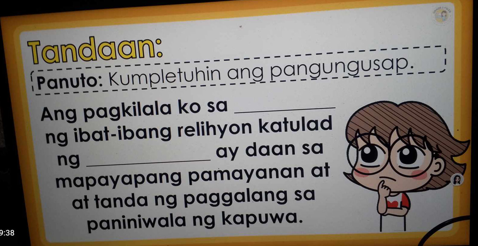 Tandaan: Panuto: Kumpletuhin ang | StudyX