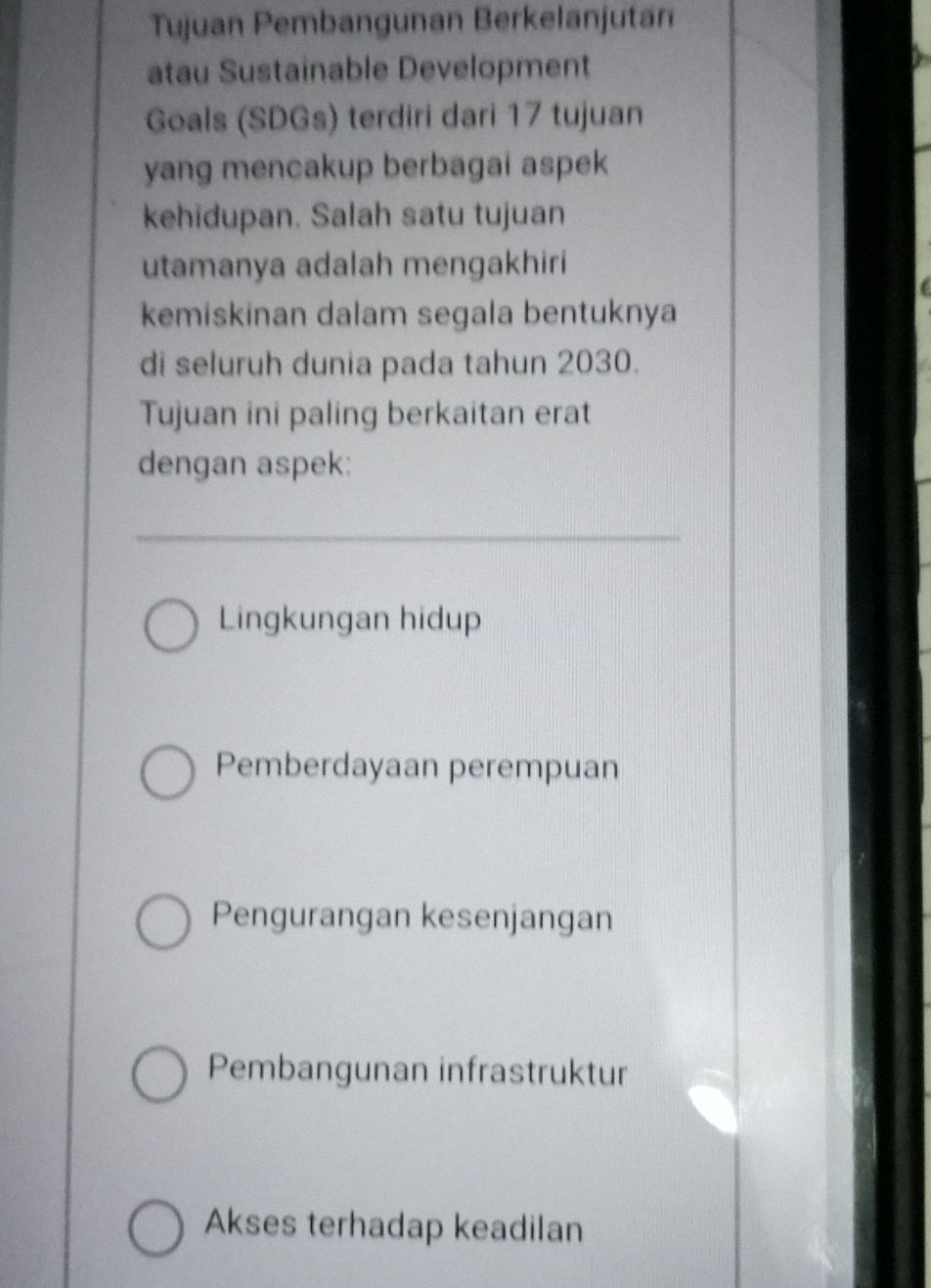 Tujuan Pembangunan Berkelanjutan atau | StudyX