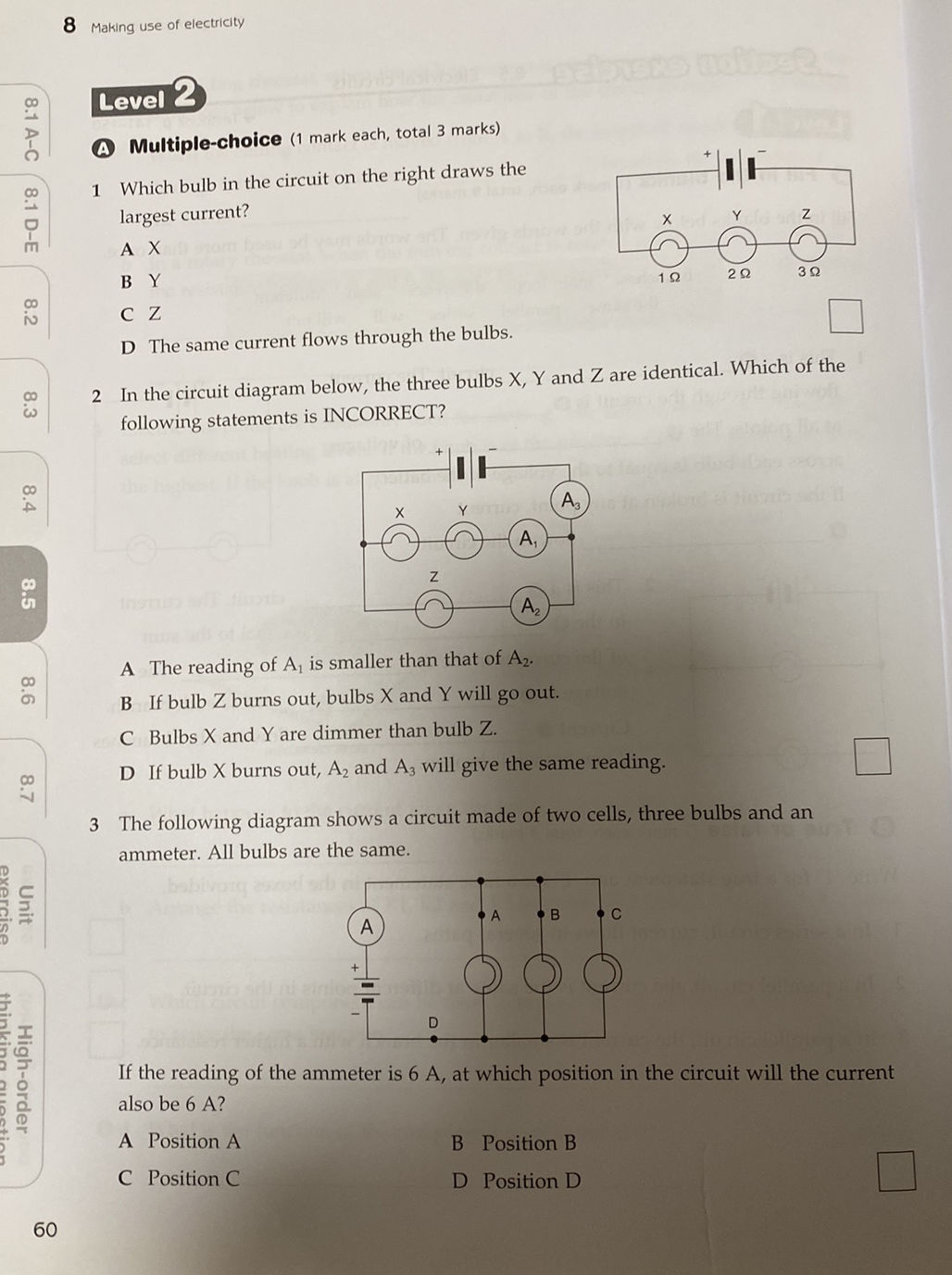 1. Which bulb in the circuit on the right | StudyX