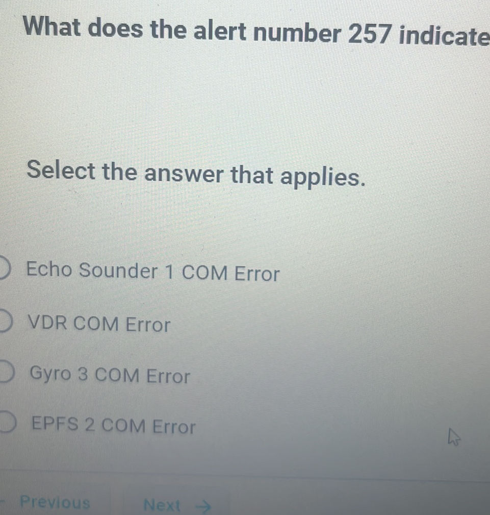 What does the alert number 257 indicate? | StudyX