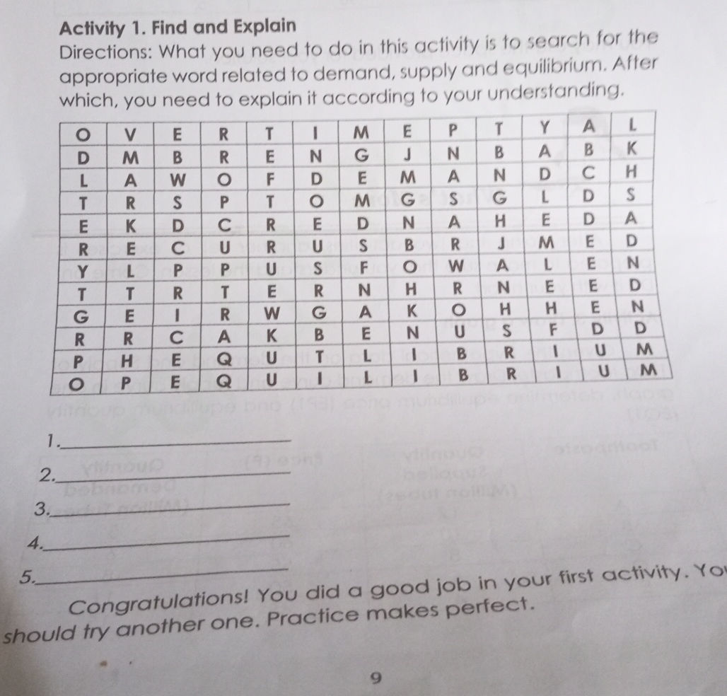 Activity 1. Find and Explain Directions: | StudyX