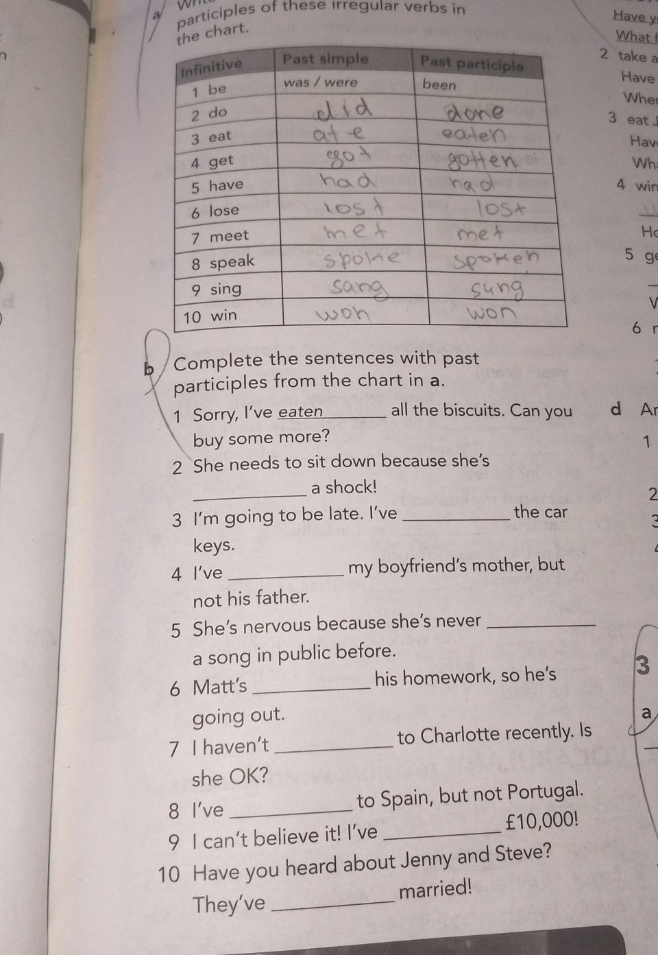 ```markdown | Infinitive | Past simple | | StudyX