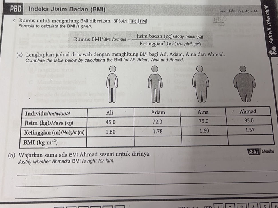 4. Rumus untuk menghitung BMI diberikan. | StudyX