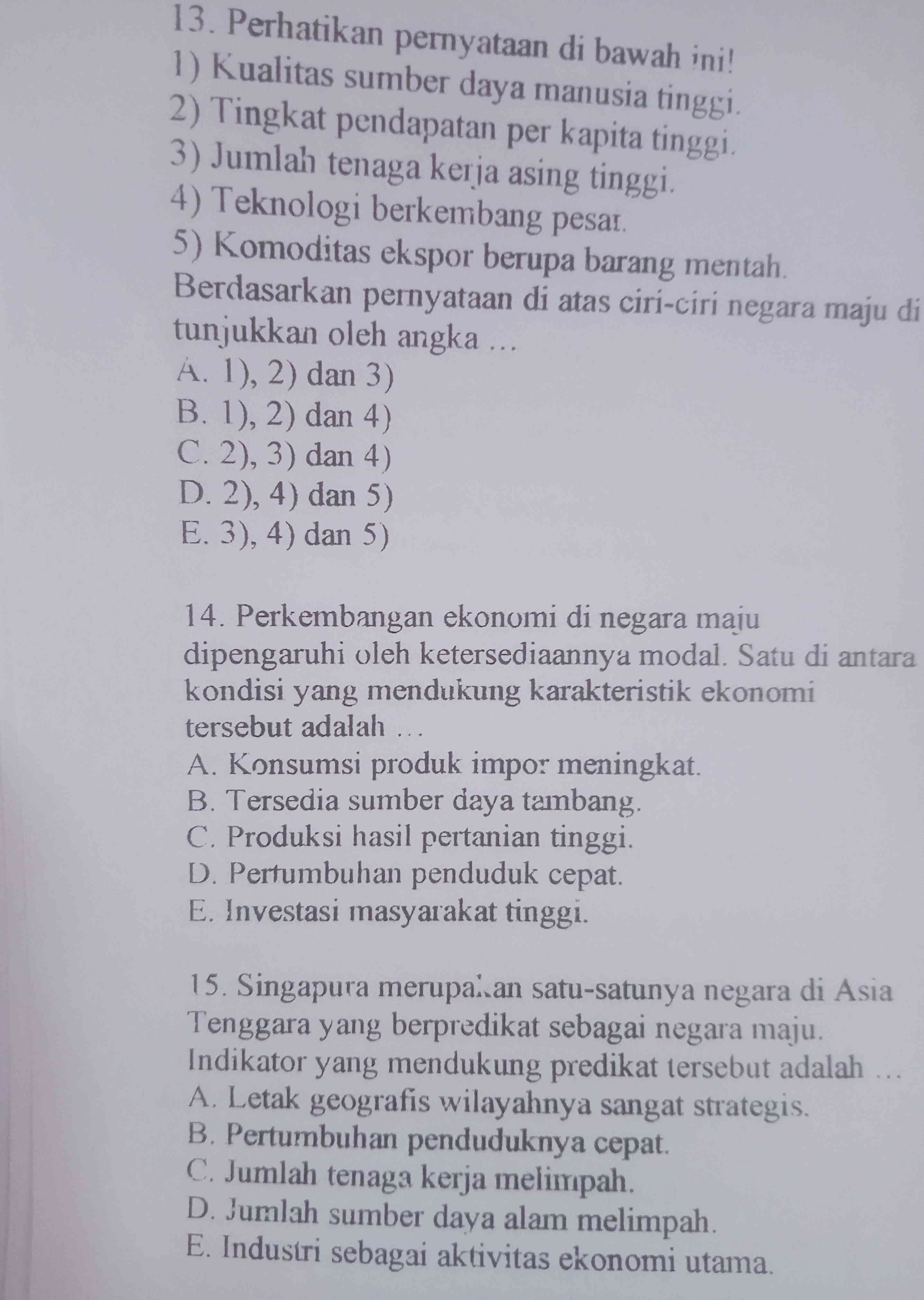 13. Perhatikan pernyataan di bawah ini! 1) | StudyX