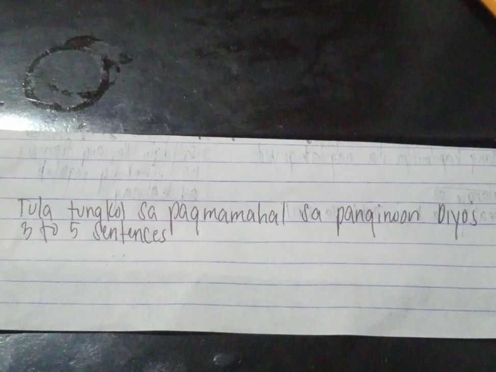Tula tungkol sa pagmamahal sa panginoon | StudyX