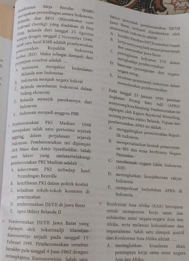 Konferensi Meja Bundar (KMB) merupakan | StudyX