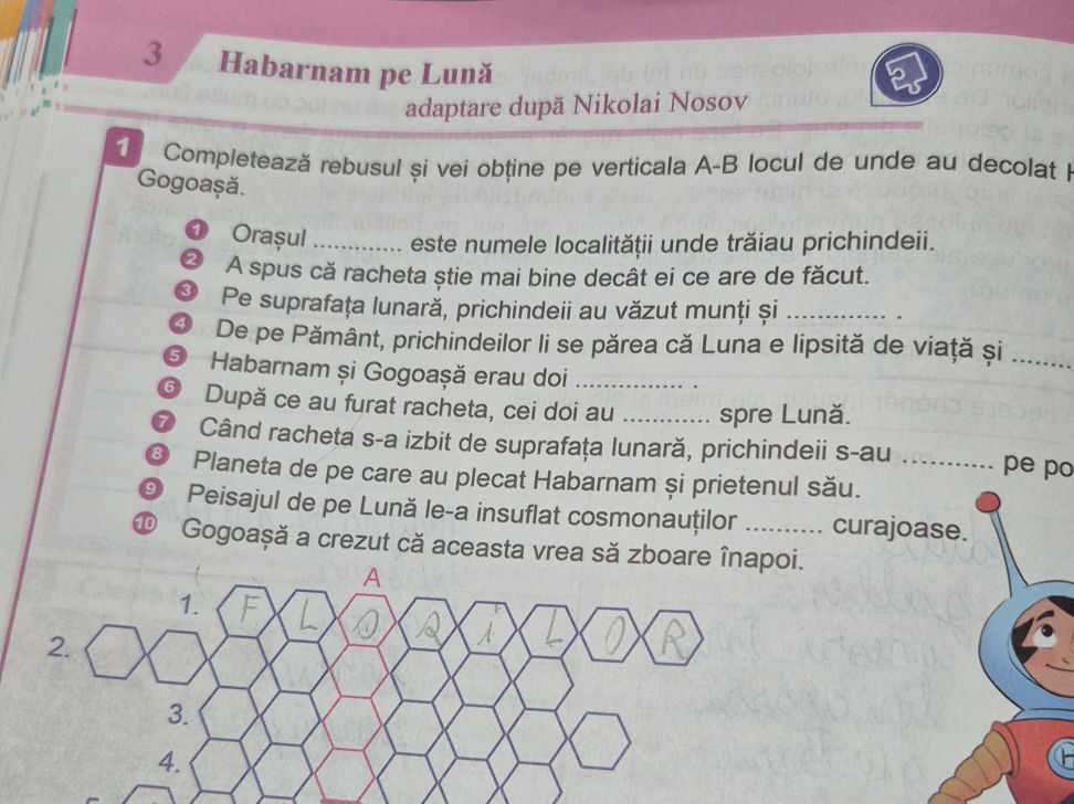 3 Habarnam pe Lună adaptare după Nikolai | StudyX