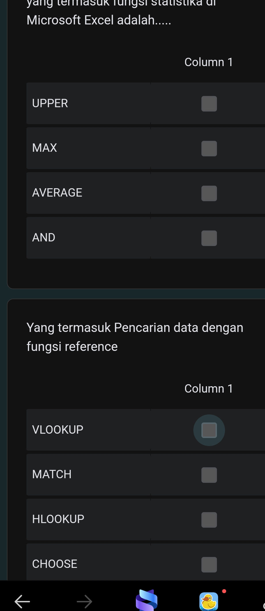 yang termasuk fungsi statistika di Microsoft | StudyX