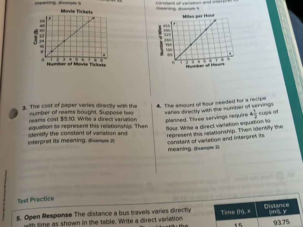 3. The cost of paper varies directly with | StudyX