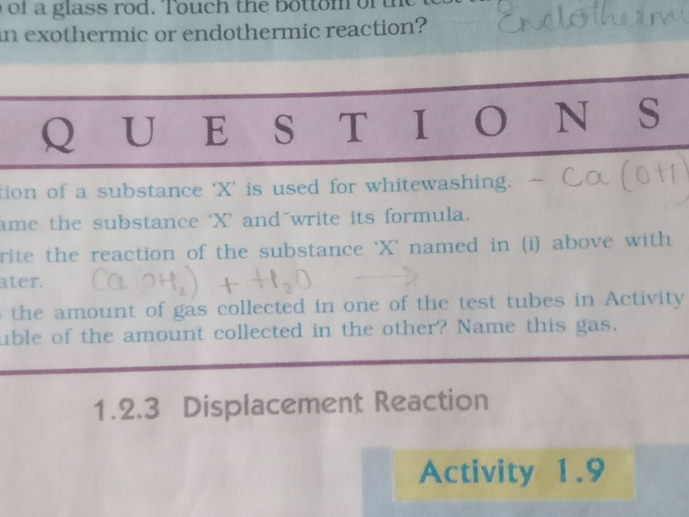 A substance 'X' is used for whitewashing. | StudyX