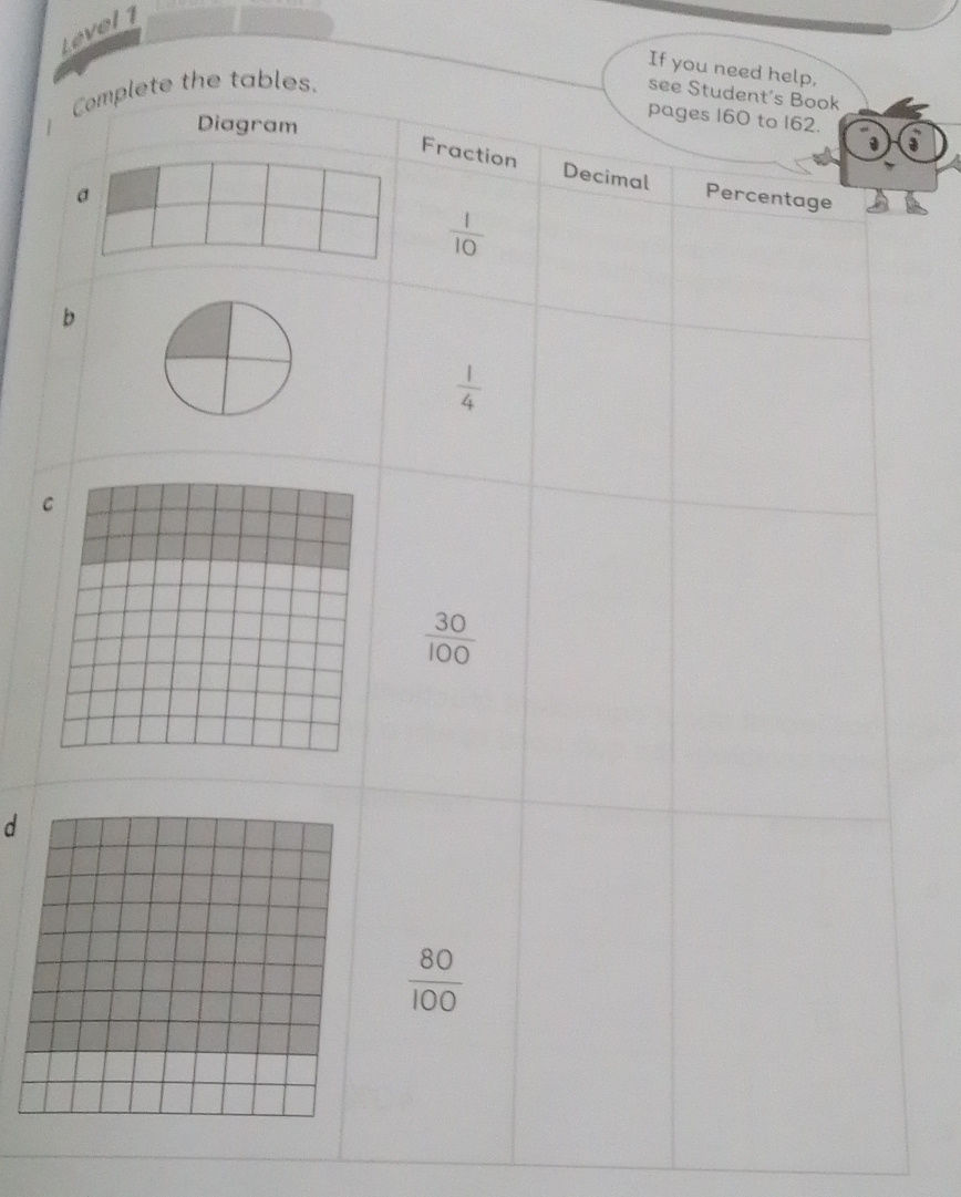 Complete the tables. | Diagram | Fraction | | StudyX