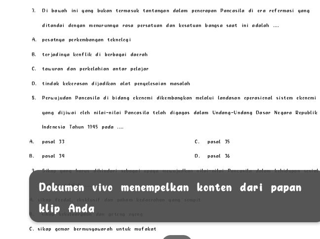 7. Di bawah ini yang bukan termasuk | StudyX
