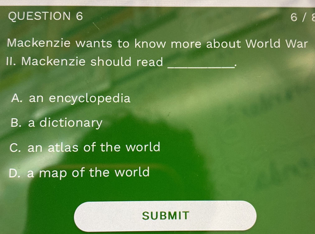 Mackenzie wants to know more about World War | StudyX