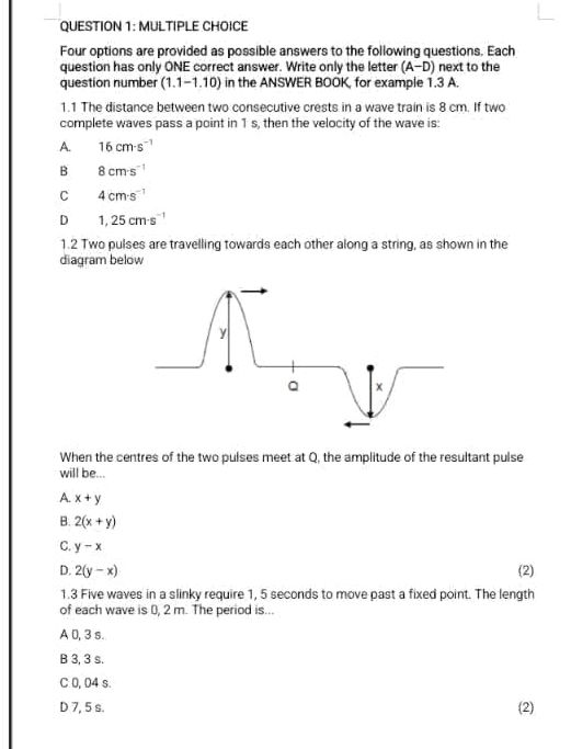 1.1 The distance between two consecutive | StudyX